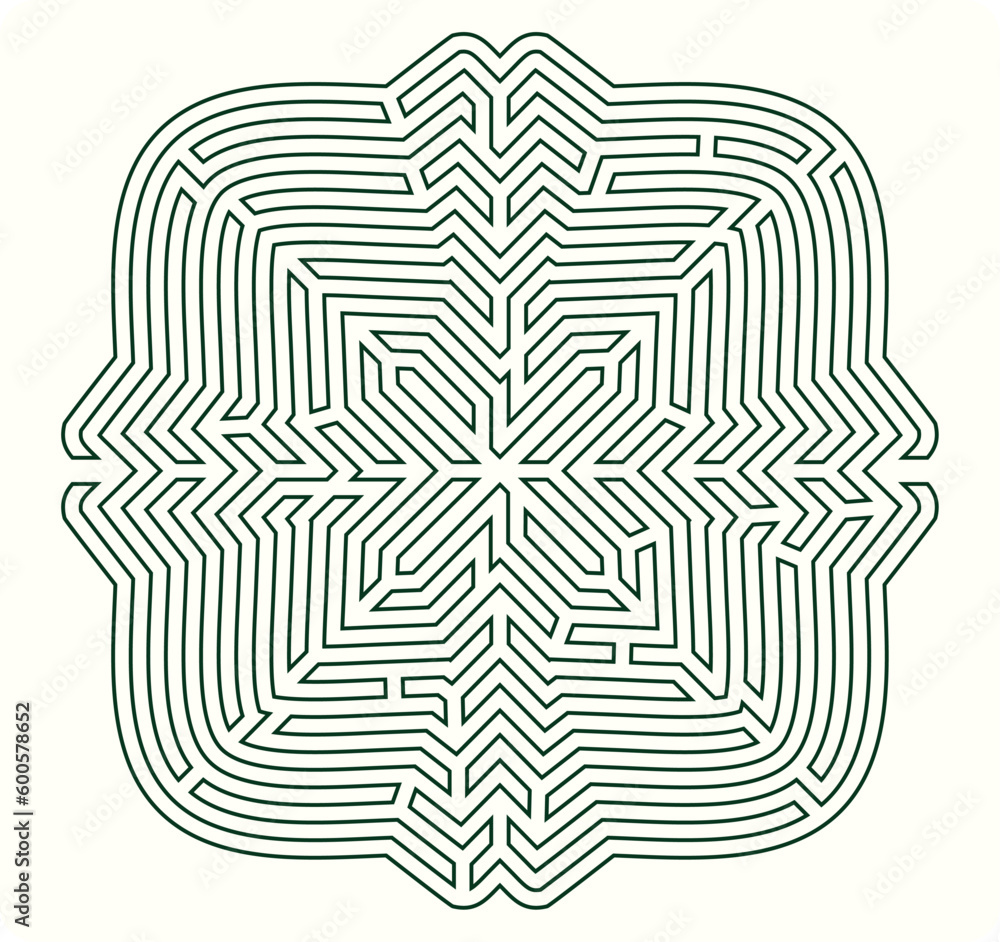 Labyrinth (maze) vector graphic. Complex design labyrinth game illustration. Stock Vector ...
