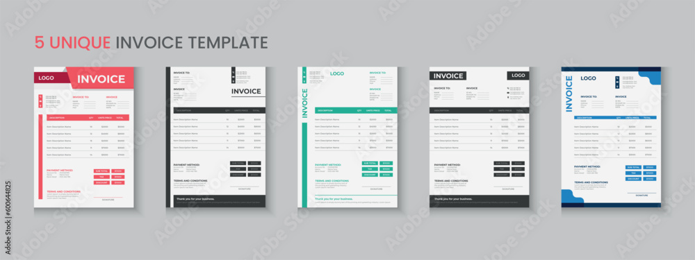 Invoice bundle, invoice collection, invoice set, company billing cash ...
