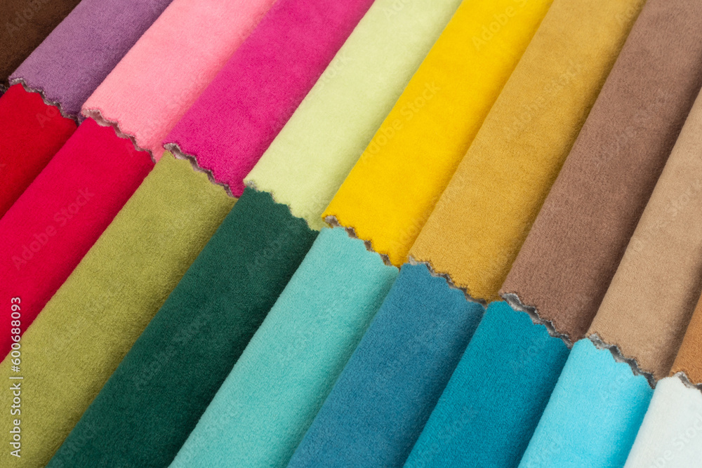 Color palette of soft fabric in two rows Stock Photo | Adobe Stock
