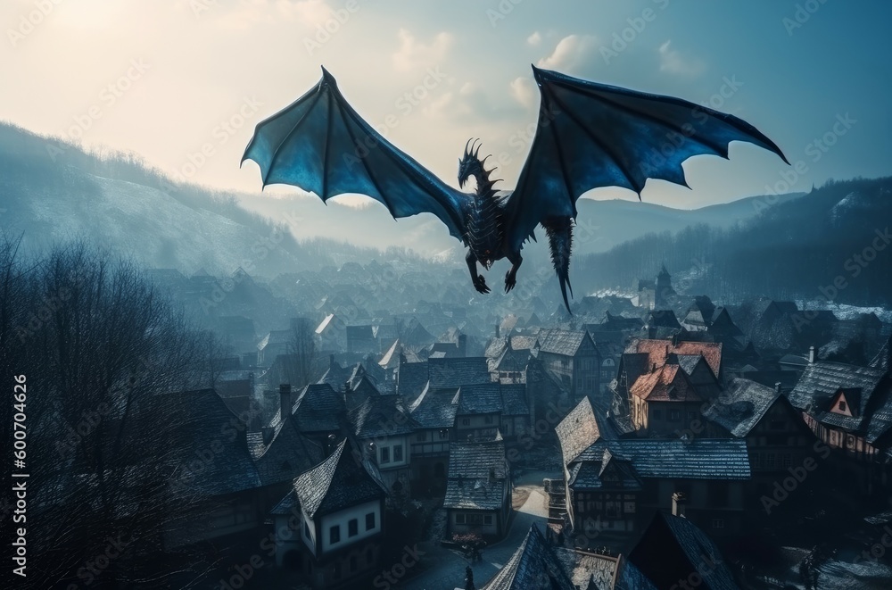 Flying black dragon wings. Generate Ai Stock Illustration | Adobe Stock Flying black dragon wings. Generate Ai Stock Illustration | Adobe Stock