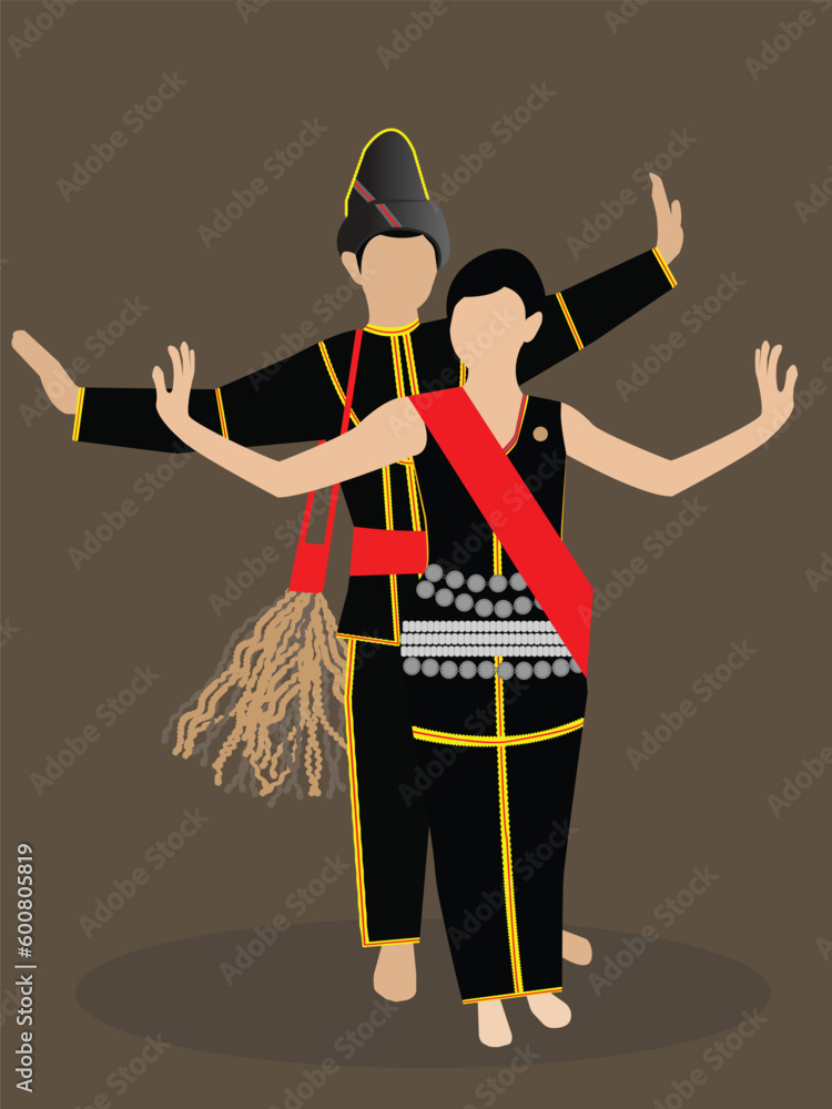 a man and a woman performing the sumazau dance in traditional costumes ...