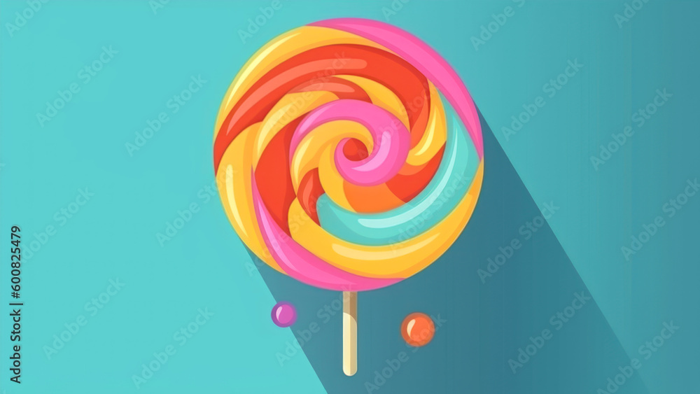 vector lollipop candy cartoon vector icon illustration. isolated flat ...