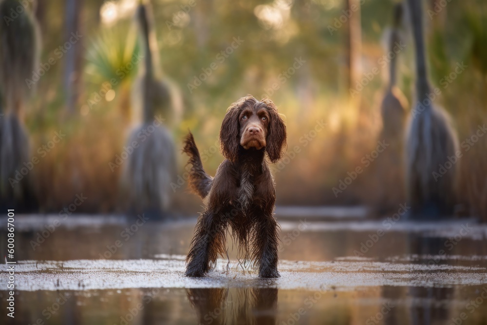 Environmental portrait photography of an aggressive cocker spaniel ...