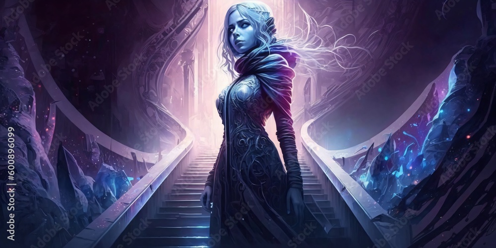 beautiful woman in a fantasy world, underworld queen, journey into the ...