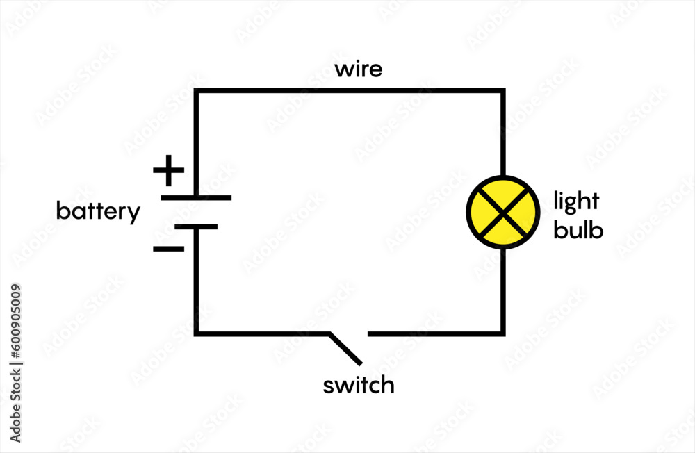 Simple circuit diagram icon. Clipart image isolated on white background ...