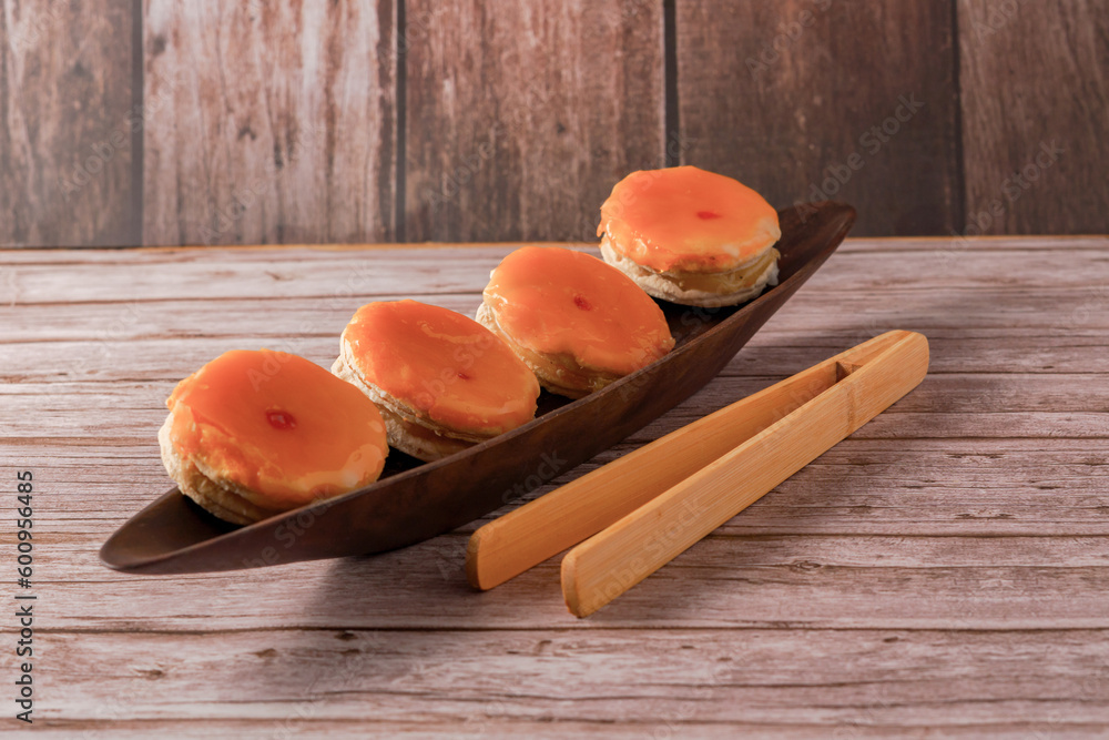 Typical sweet of spain, called “Torta loca” (crazy cake). It consists ...