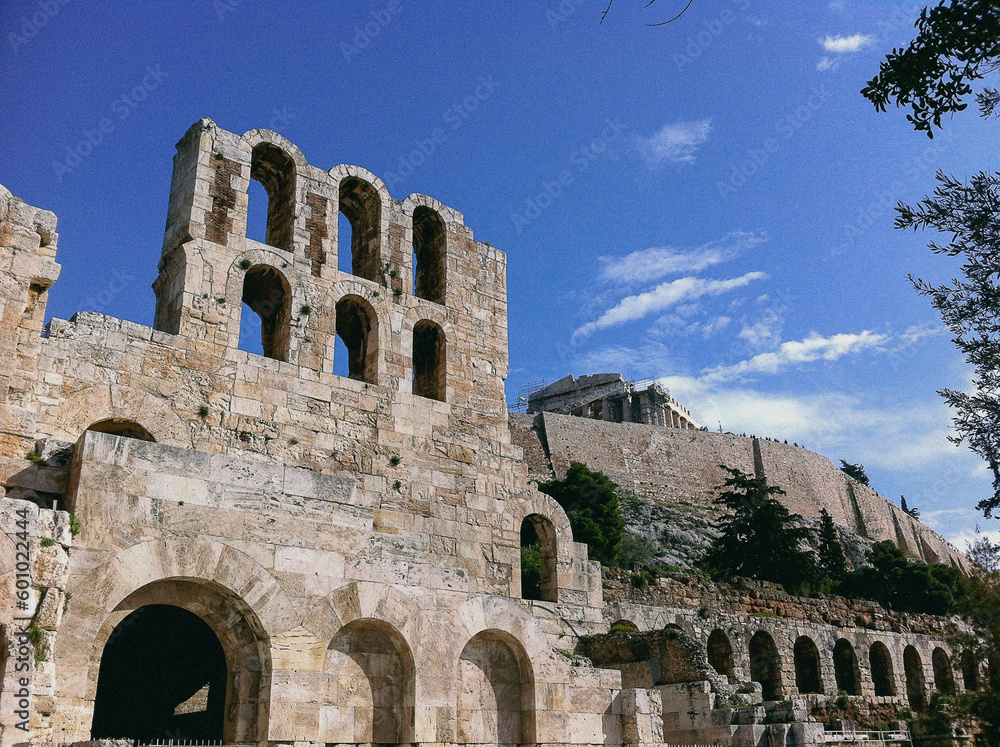 Athens, famous ancient historic Med destination with landmark ...