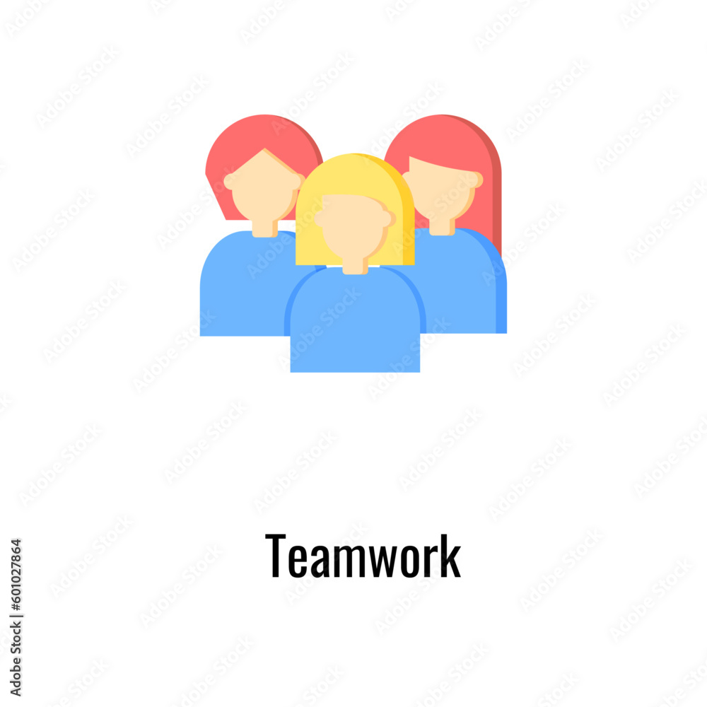 Teamwork line icon. Organizational team outline sign and symbol. Stock ...