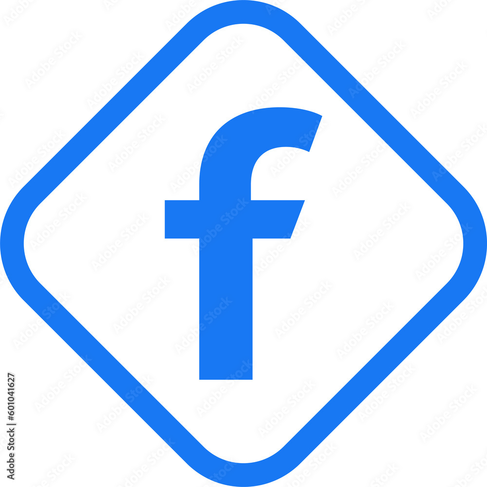 Facebook logo icon, social media icon Stock Illustration | Adobe Stock