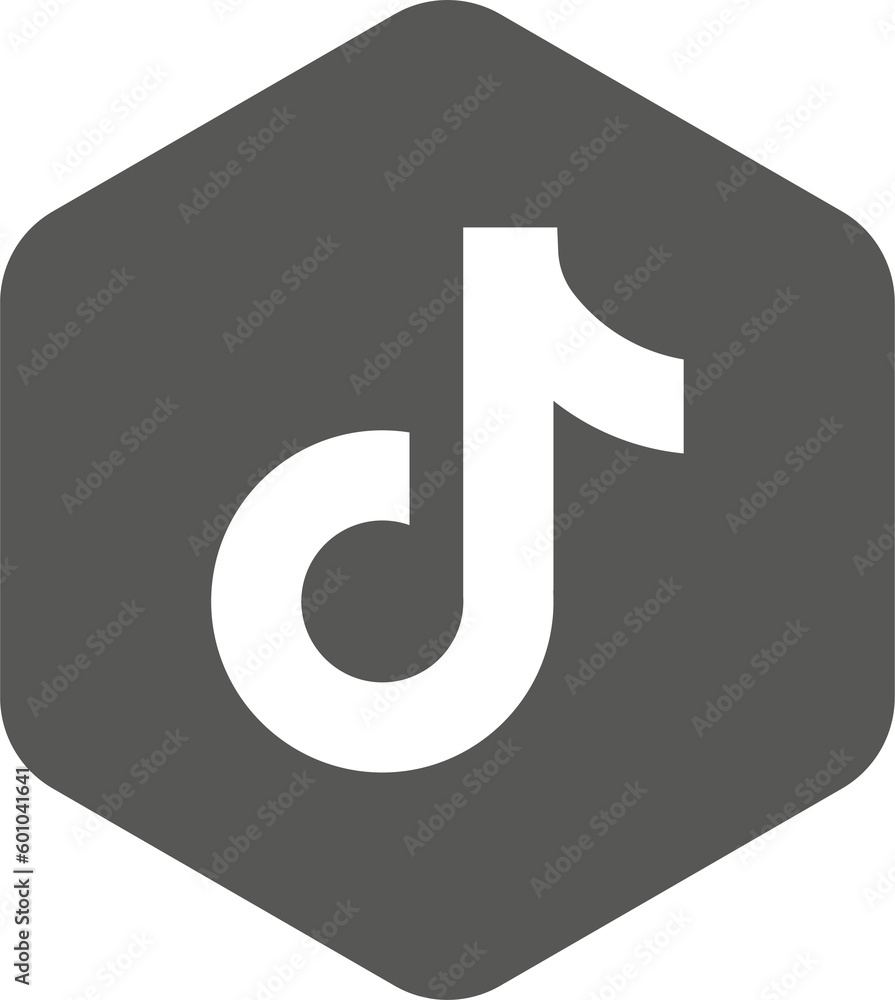 Tiktok logo icon, social media icon Stock Illustration | Adobe Stock