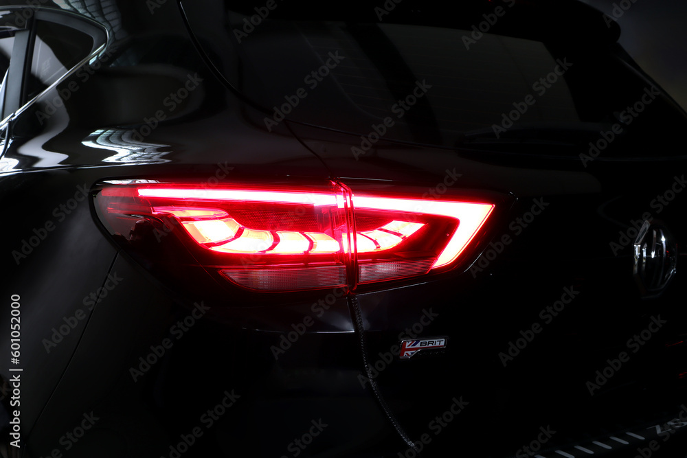nice design led tail light or tail lamp of black suv car brand MG ZS ...