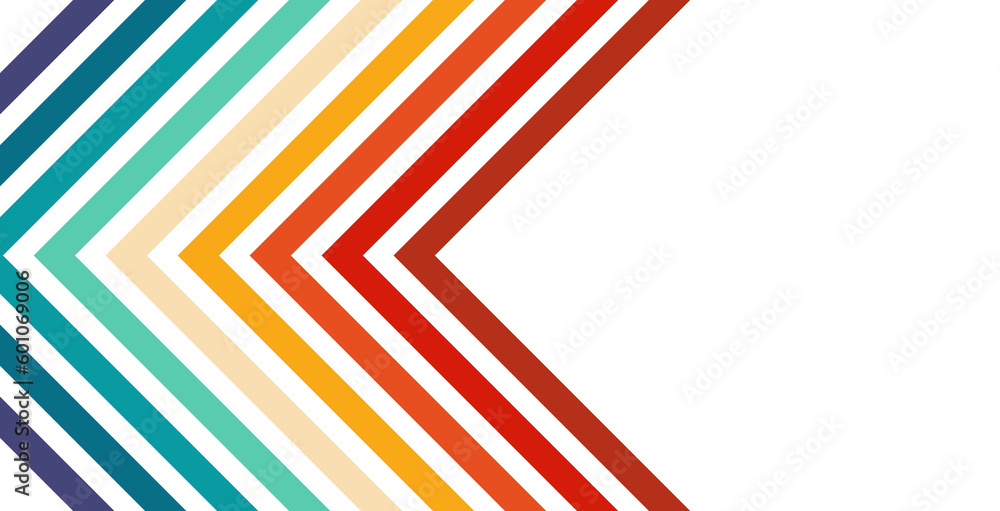 Chevron shapes retro colors stripes on transparent background. Png ...