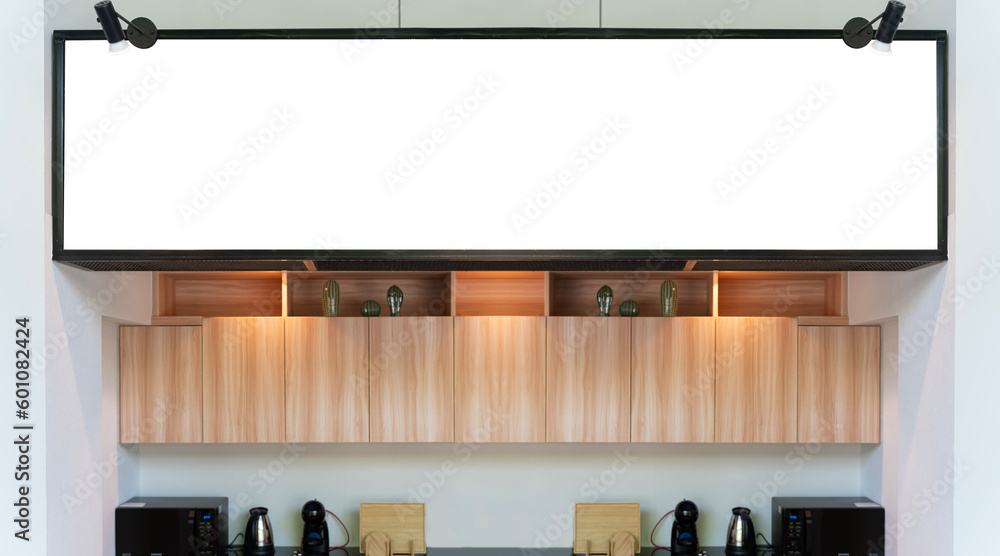 Mock up screen for Restaurant Menu Cafe Food Business. Long mockup ...