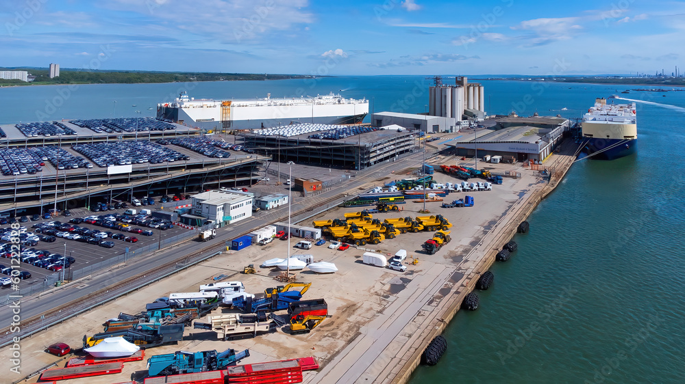 White Star Line dock in the Port of Southampton on the Channel coast in ...