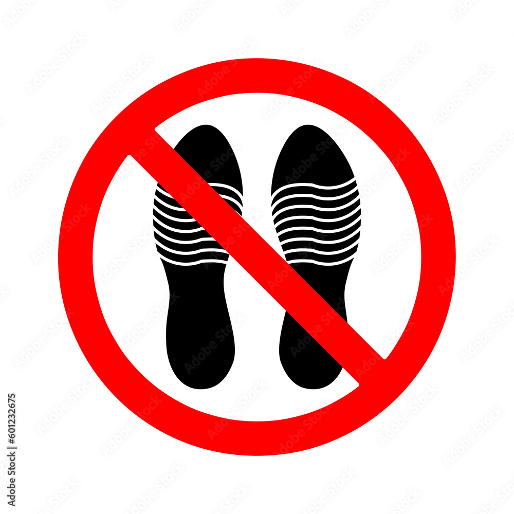 Remove footwear warning sign board. Shoes, sandals and slippers not ...
