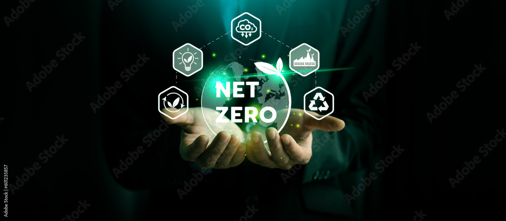 Foto Net zero greenhouse gas emissions target.climate neutral long term ...