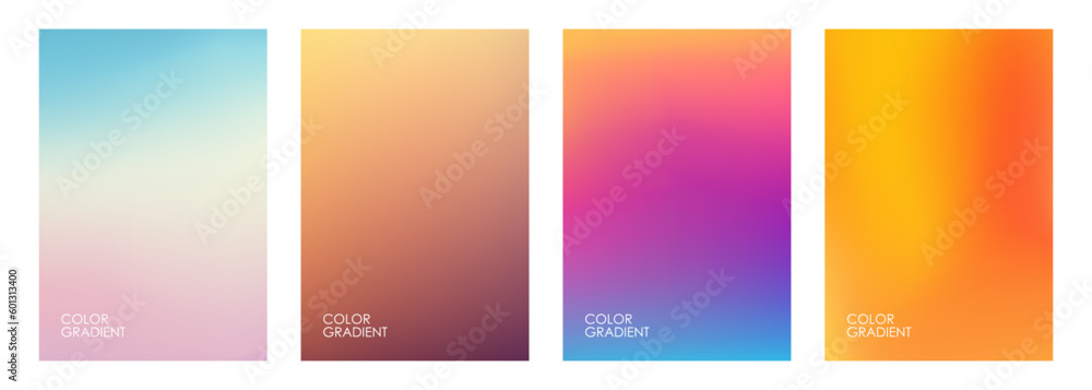 Summertime color gradients. Summer theme backgrounds for brochure ...