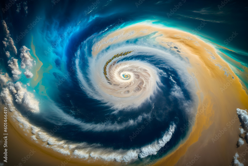 Super typhoon, tropical storm, cyclone, hurricane, tornado, over the ...