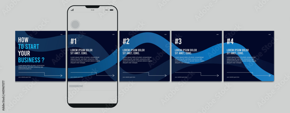 Set Of Instagram Carousel Post Template, Editable Instagram Carousel Post, social media carousel ...