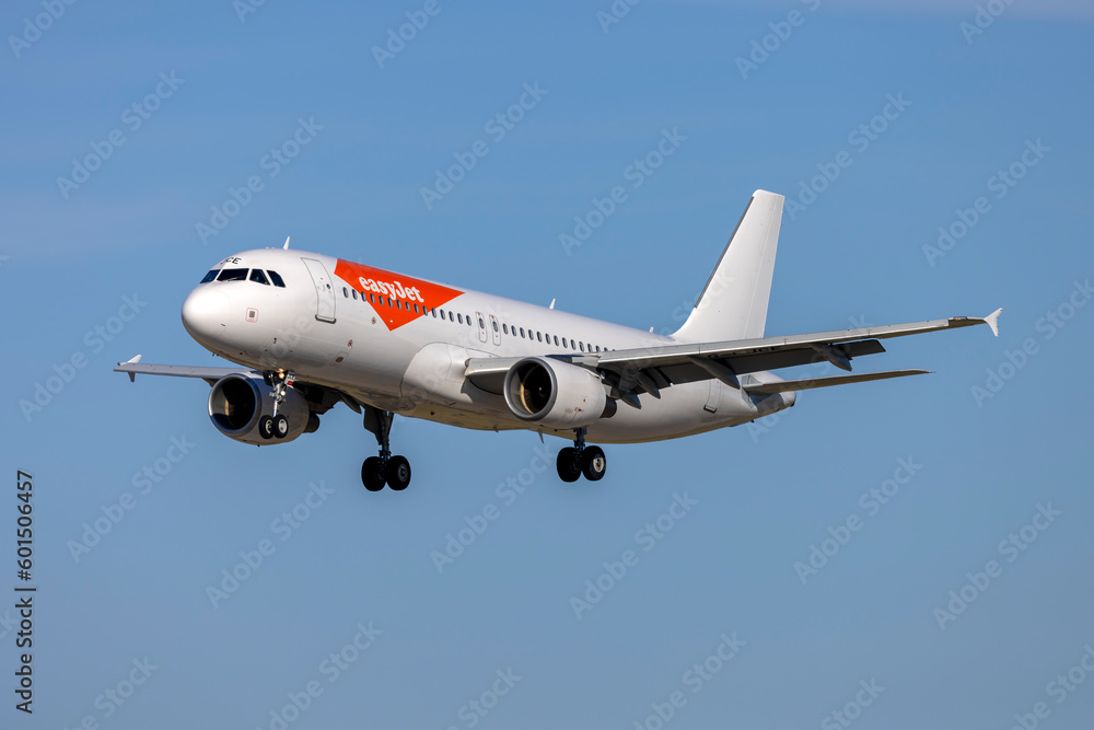 Luqa, Malta - May 6, 2023: EasyJet Airbus A320-214 (REG: G-EJCE) in ...