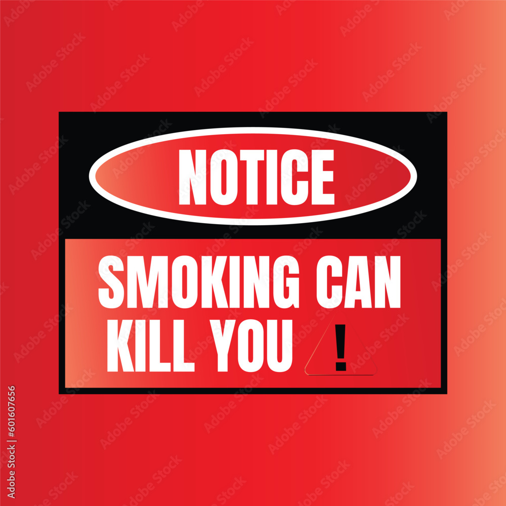 Smoking causes cancer warning sign, smoking can kill you banner sign ...