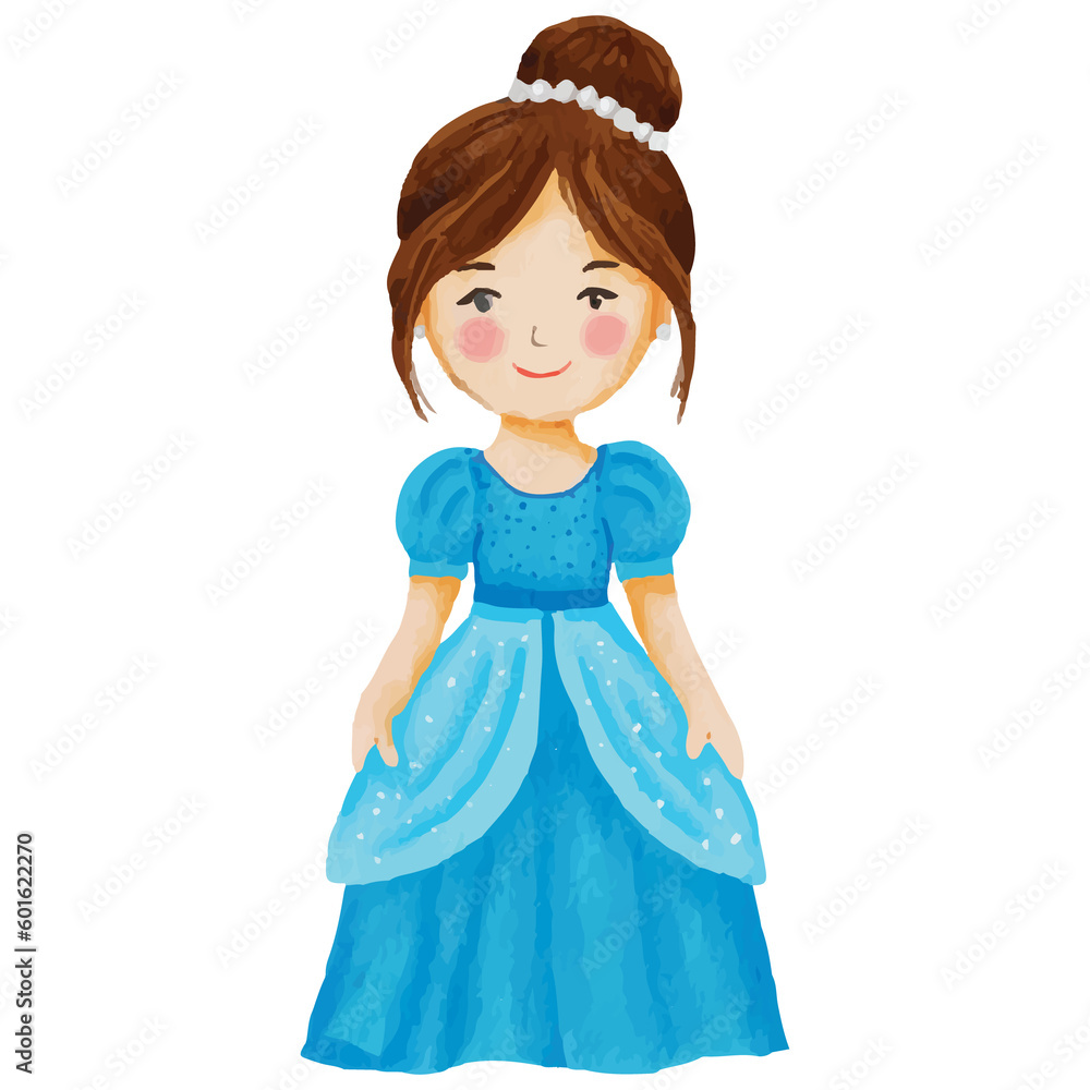Royal and Blue princess Clip art Element Transparent Background Stock ...