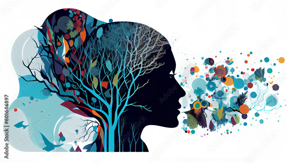 human brain mind map tree Stock Illustration | Adobe Stock