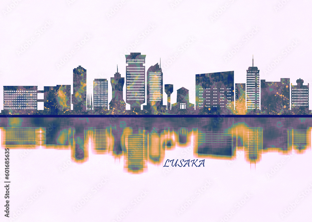 Lusaka Skyline. Cityscape Skyscraper Buildings Landscape City ...