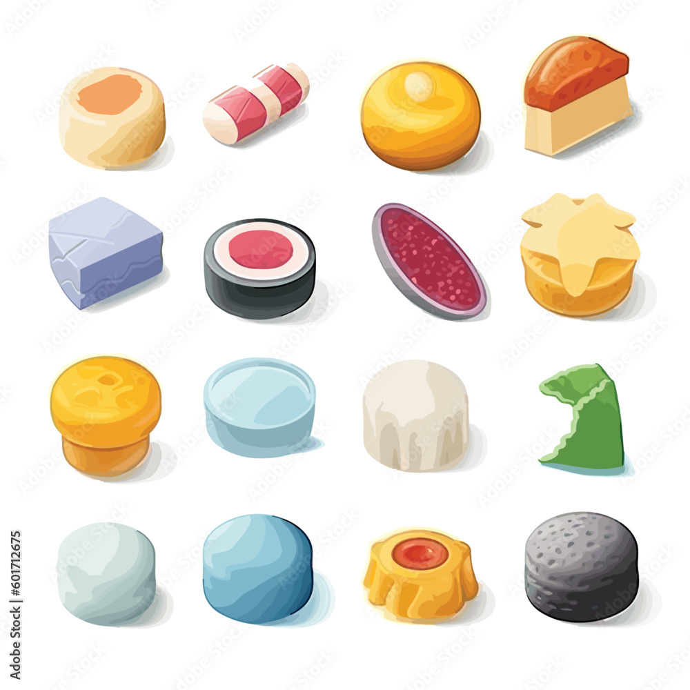 Food isometric set vector collection Stock Vector | Adobe Stock