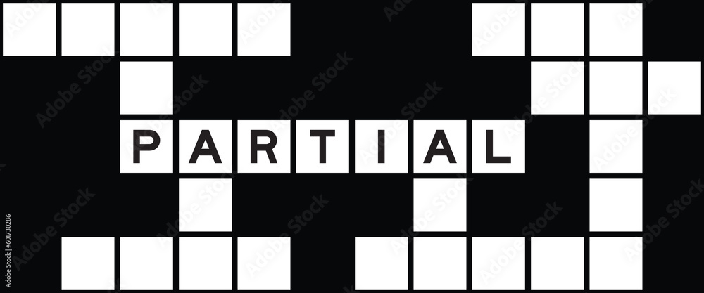 Alphabet letter in word partial on crossword puzzle background Stock ...