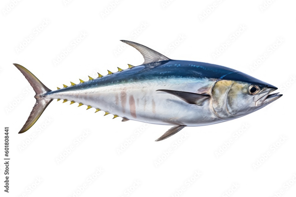 Atlantic bonito fish, a species known for its streamlined body and ...