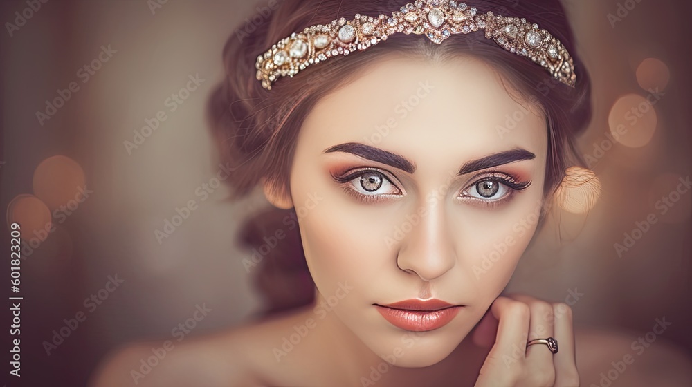 Stock-Illustration „Vintage art deco retro model. Beautiful 1920s Great ...