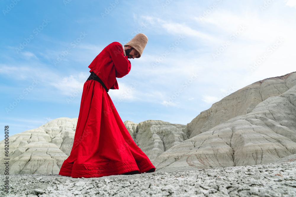 Sunset and whirling at the mountain, sufi. sufi whirling (Turkish ...