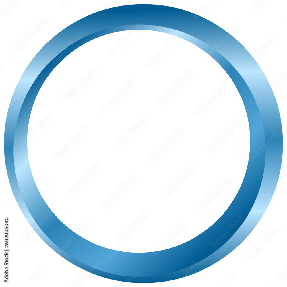 Blue gradient circle frame with transparent background. Blue round ring ...