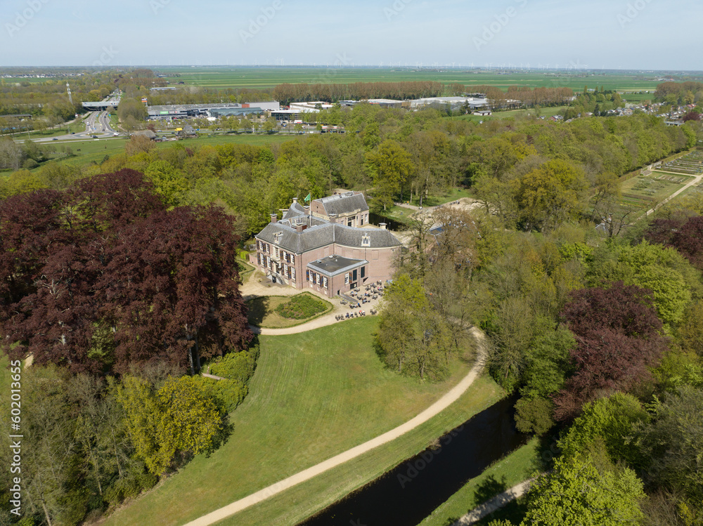 Aerial drone photo of Castle Groeneveld an 18th century country housein ...