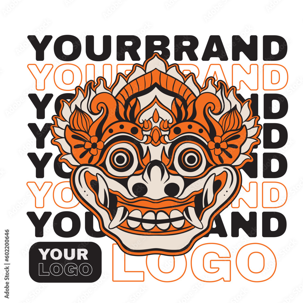 Balinese vector Barong Traditional Mask , devil mask Vector ...