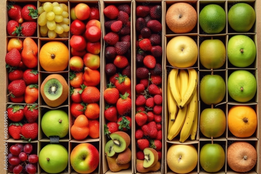 There are partitions of different sizes in the kraft paper carton ...