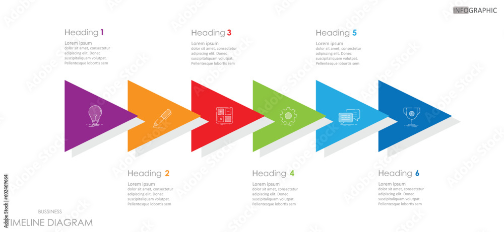 timeline infographic project quarter planner schedule weekly diagram ...