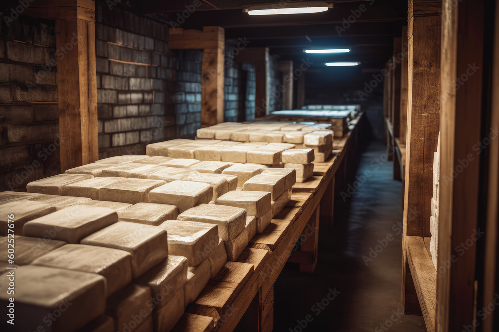 Cocaine warehouse illegal drug production. Criminal problems concept ...