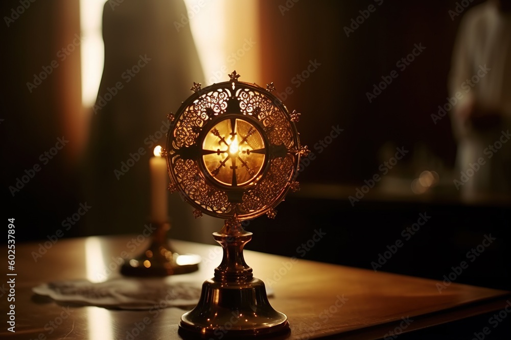 Ilustración de Stock Eucharist Feast of Corpus Christi. Jesus Christ in ...