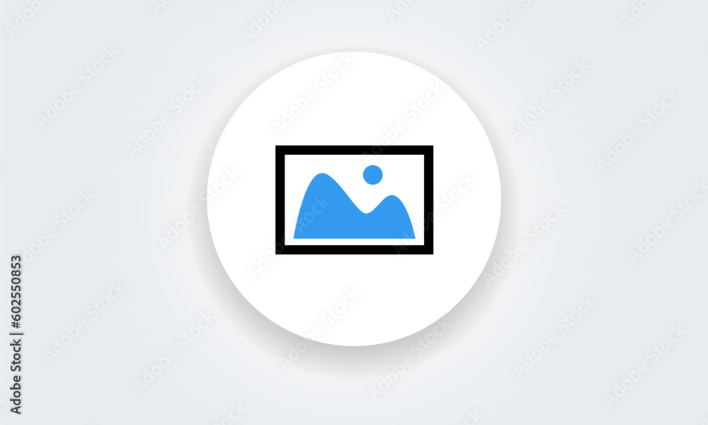 Image gallery icon, silhouette Landscape photo pictogram, album picture ...