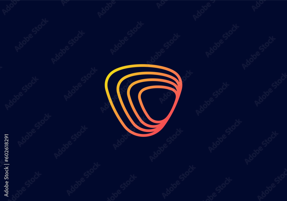 clean design for cyberspace from a shield and fingerprint logo symbol ...