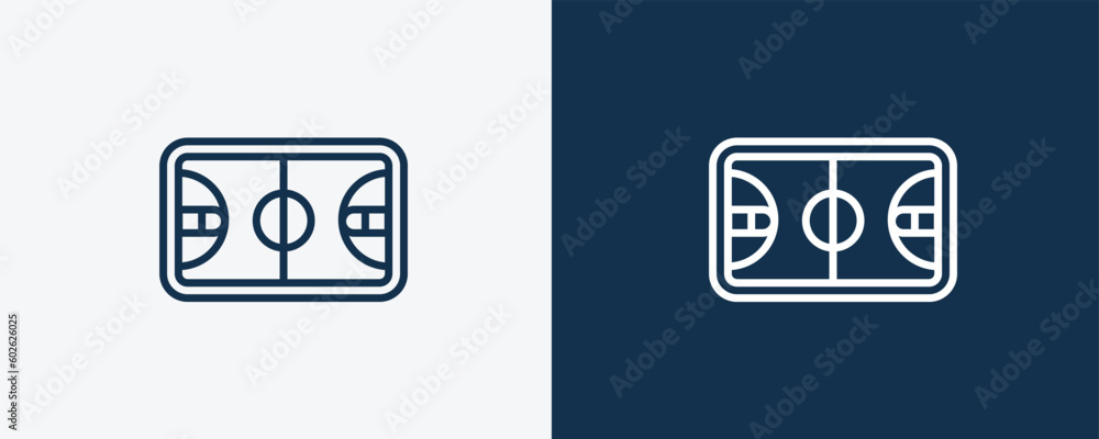 basketball court icon. Outline basketball court icon from sport and ...