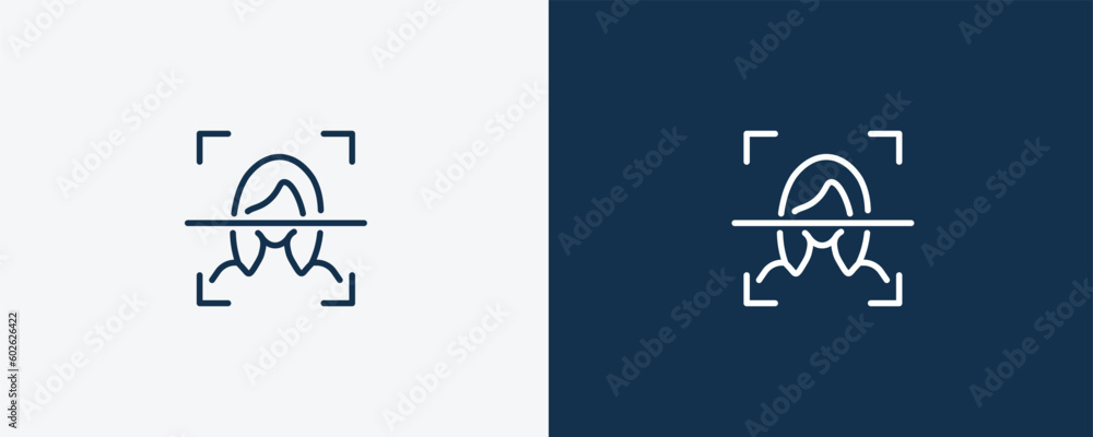 face recognition icon. Outline face recognition icon from ai and future ...