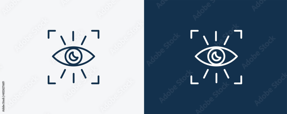 eye scan icon. Outline eye scan icon from automation and high tech ...