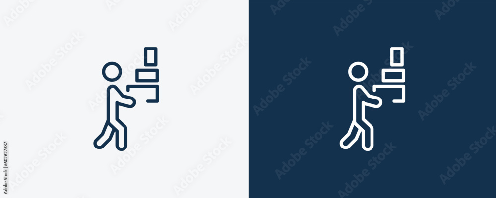 carrying icon. Outline carrying icon from humans and behavior ...