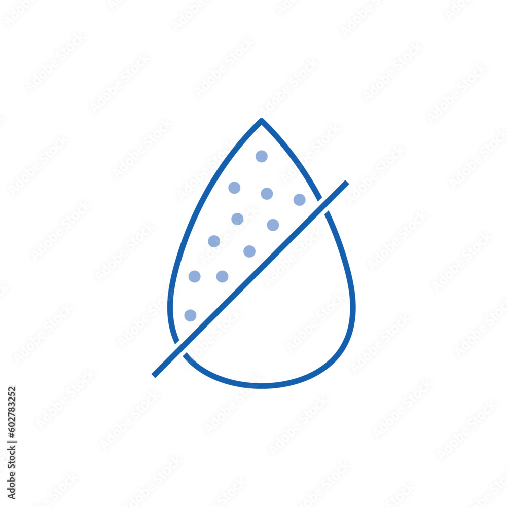 Drop water filtration icon. Filtration process. Simple filtration ...