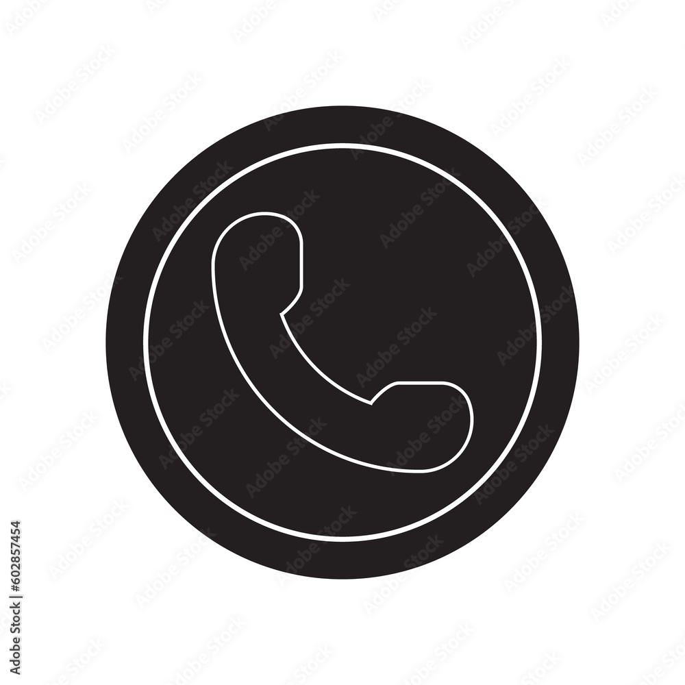 Telephone Call Icon Black and White Phone Call Accept Button,Telephone ...