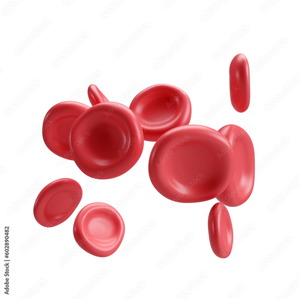3d flow red blood cells iron platelets erythrocyte. Realistic medical ...