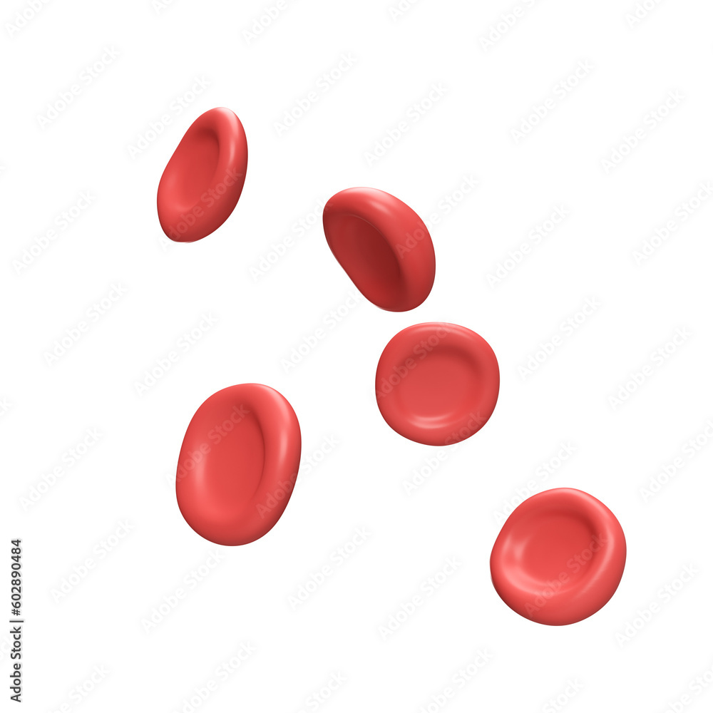 3d flow red blood cells iron platelets erythrocyte anemia. Realistic ...